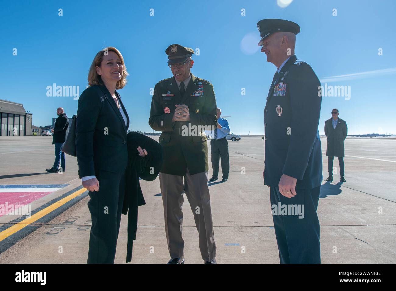 Deputy Secretary of Defense Kathleen H. Hicks speaks with U.S. Northern ...