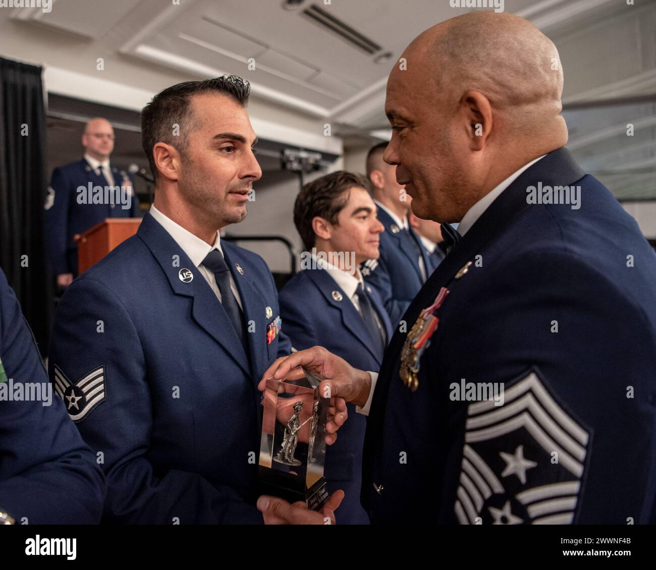 Staff Sgt. Yuri Motamedi (left), the Kentucky Air National Guard’s 2023 ...