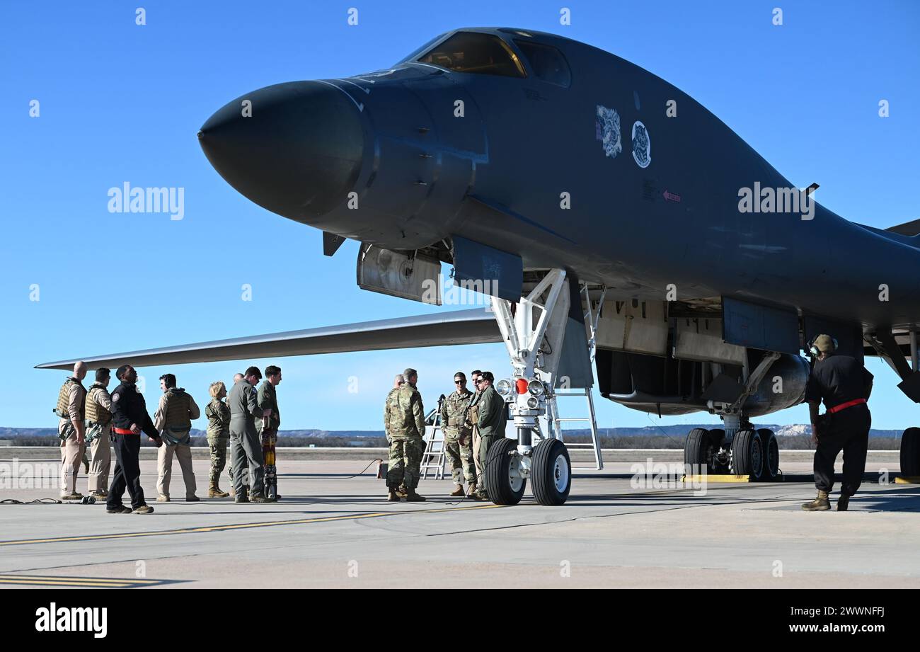 The 7th Bomb Wing leadership team greets Ellsworth Air Force Base ...