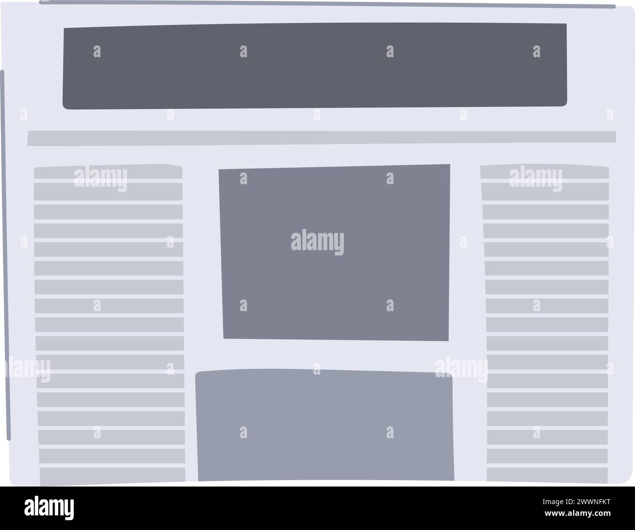 paper financial newspaper cartoon vector illustration Stock Vector ...