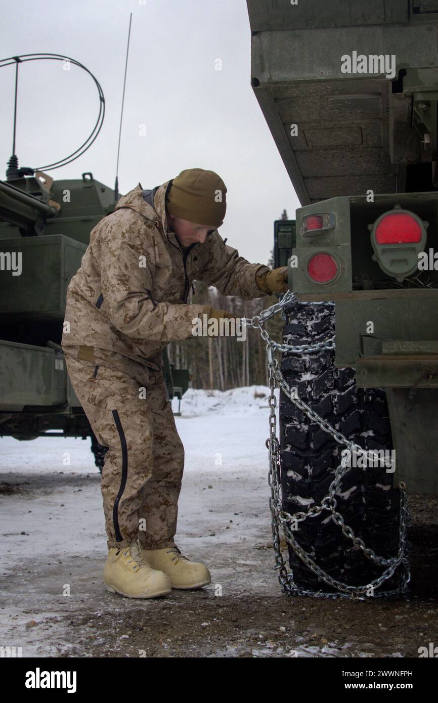 U.S. Marine Corps Cpl. Zachary Woodard, a High Mobility Artillery ...