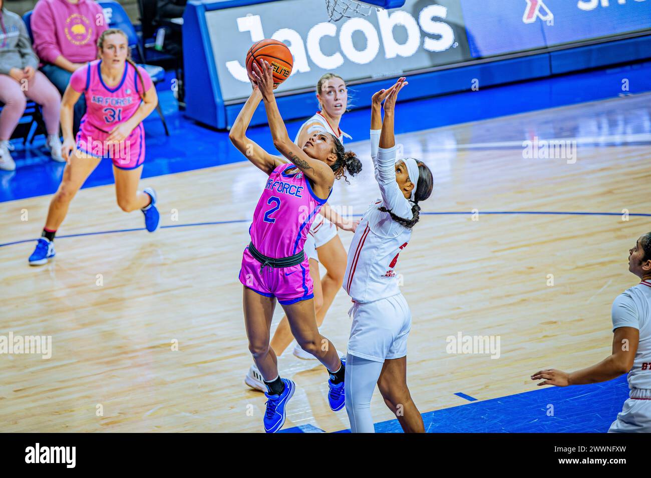 U.S. Air Force Academy -- Air Force's Milahnie Perry beats her defender ...