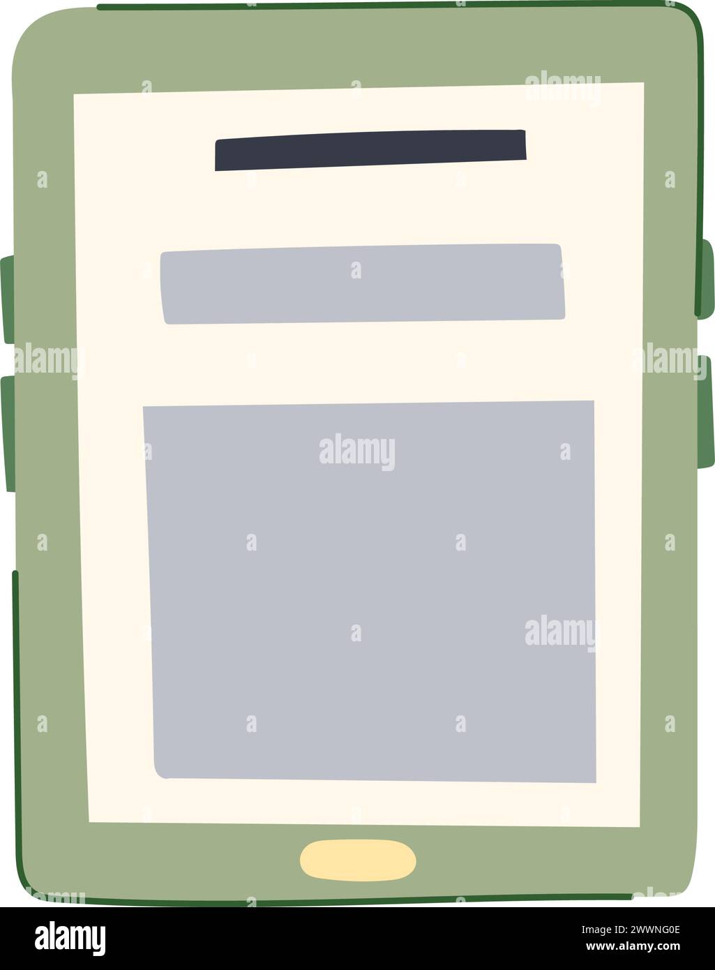 tablet e-reader cartoon vector illustration Stock Vector Image & Art ...