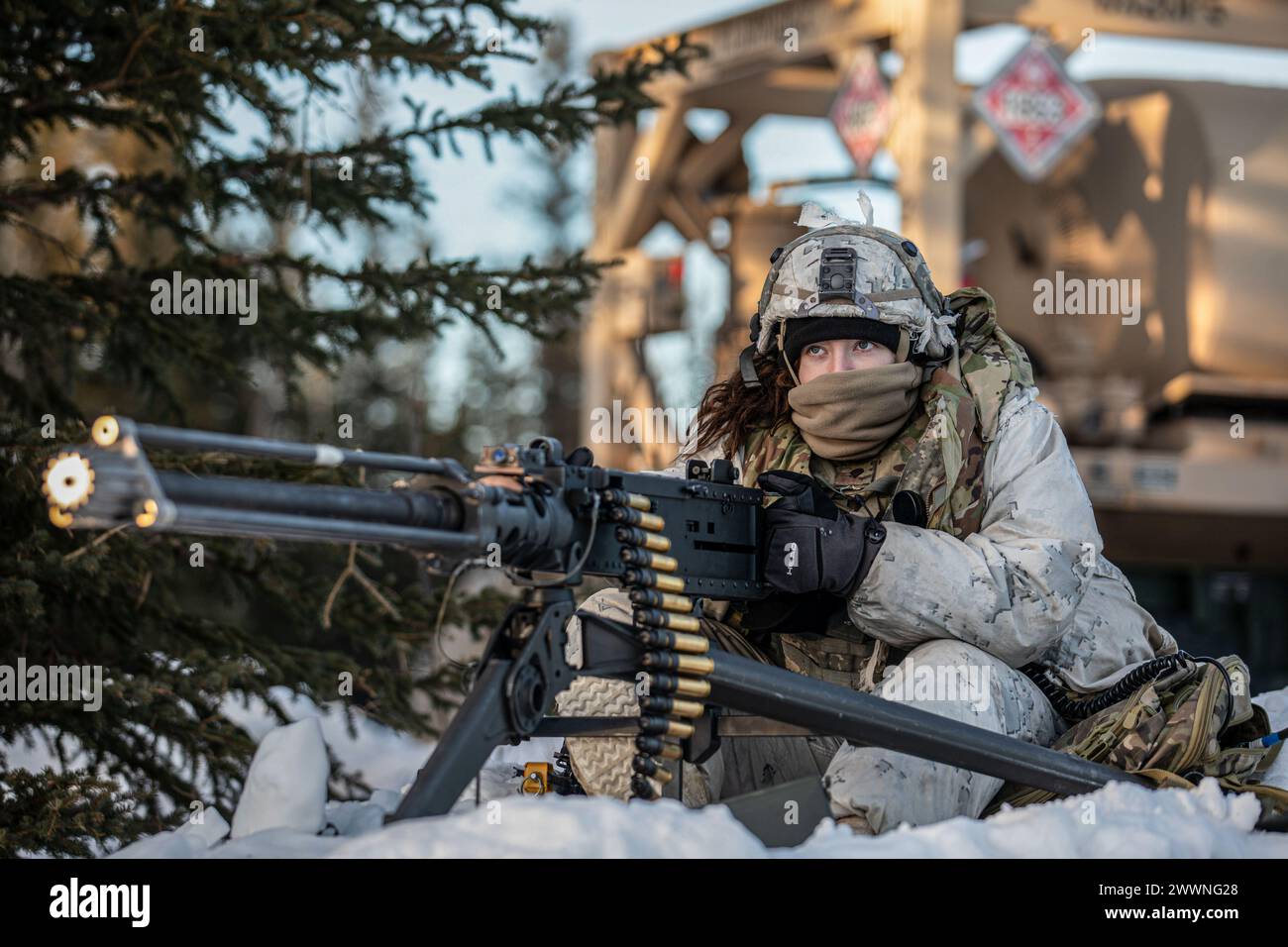 U.S. Army Spc. Sammantha Ohm assigned to 5th Squadron, 1st Calvary ...
