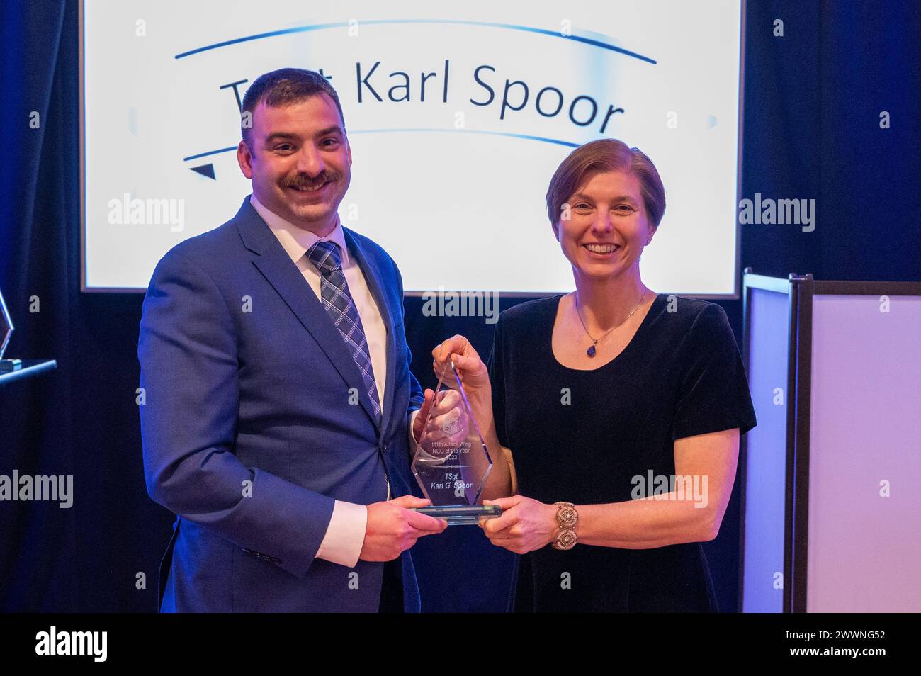 Technical Sgt. Karl G. Spoor receives the 111th Attack Wing, 2023 Non ...