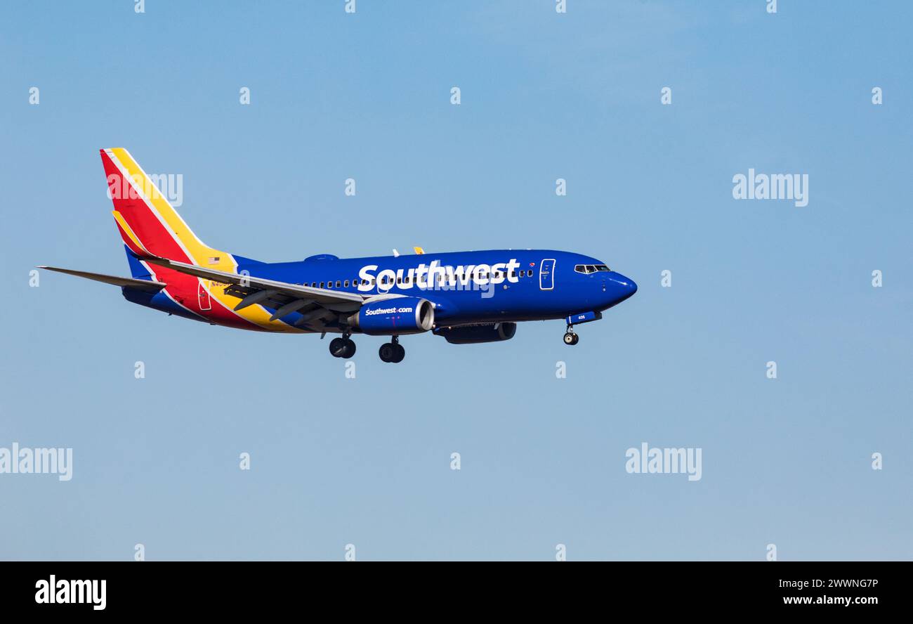FORT MYERS, FLORIDA, USA - 27 FEB 2024. Southwest Airlines N406WN ...