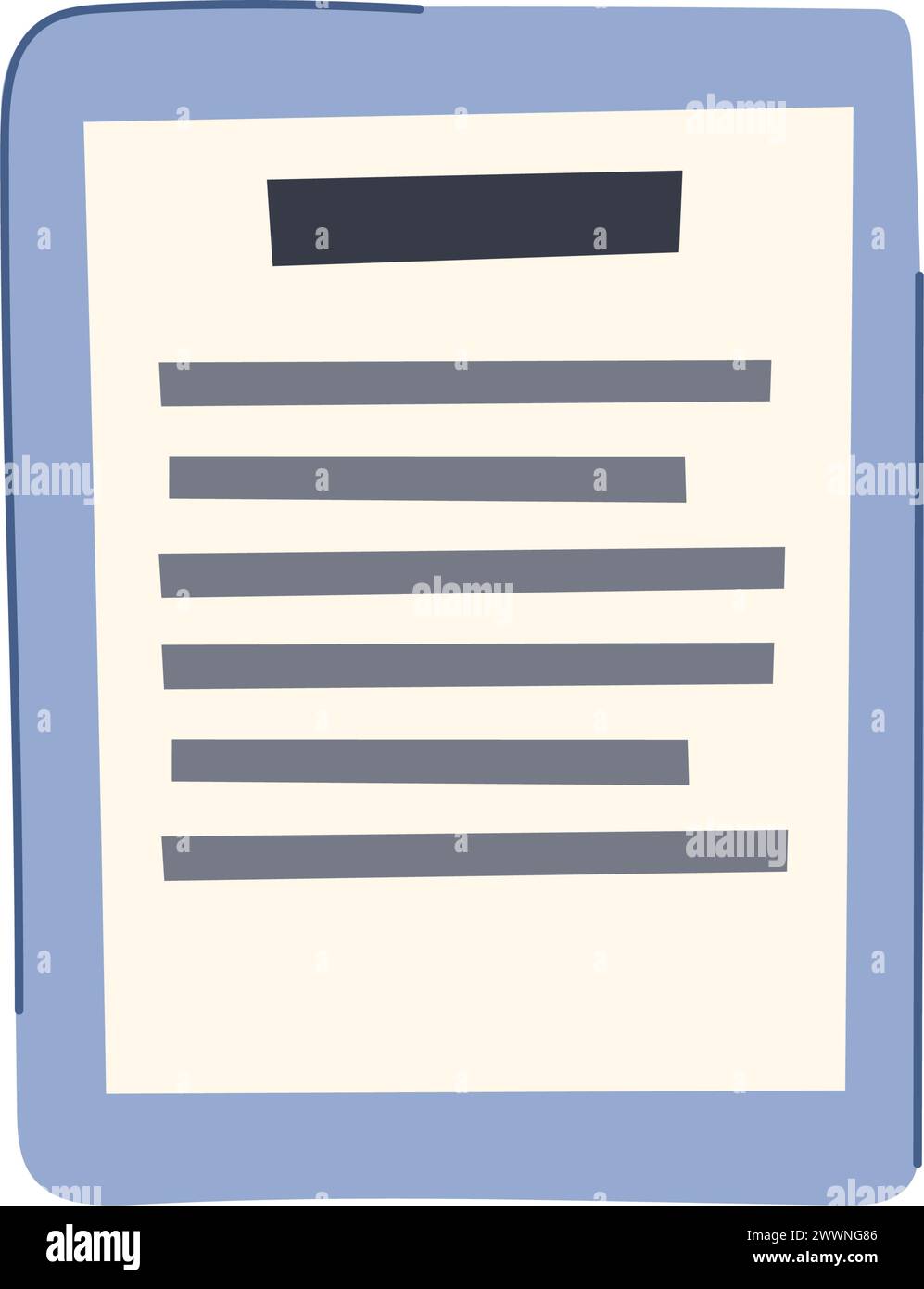 digital e-reader cartoon vector illustration Stock Vector Image & Art ...