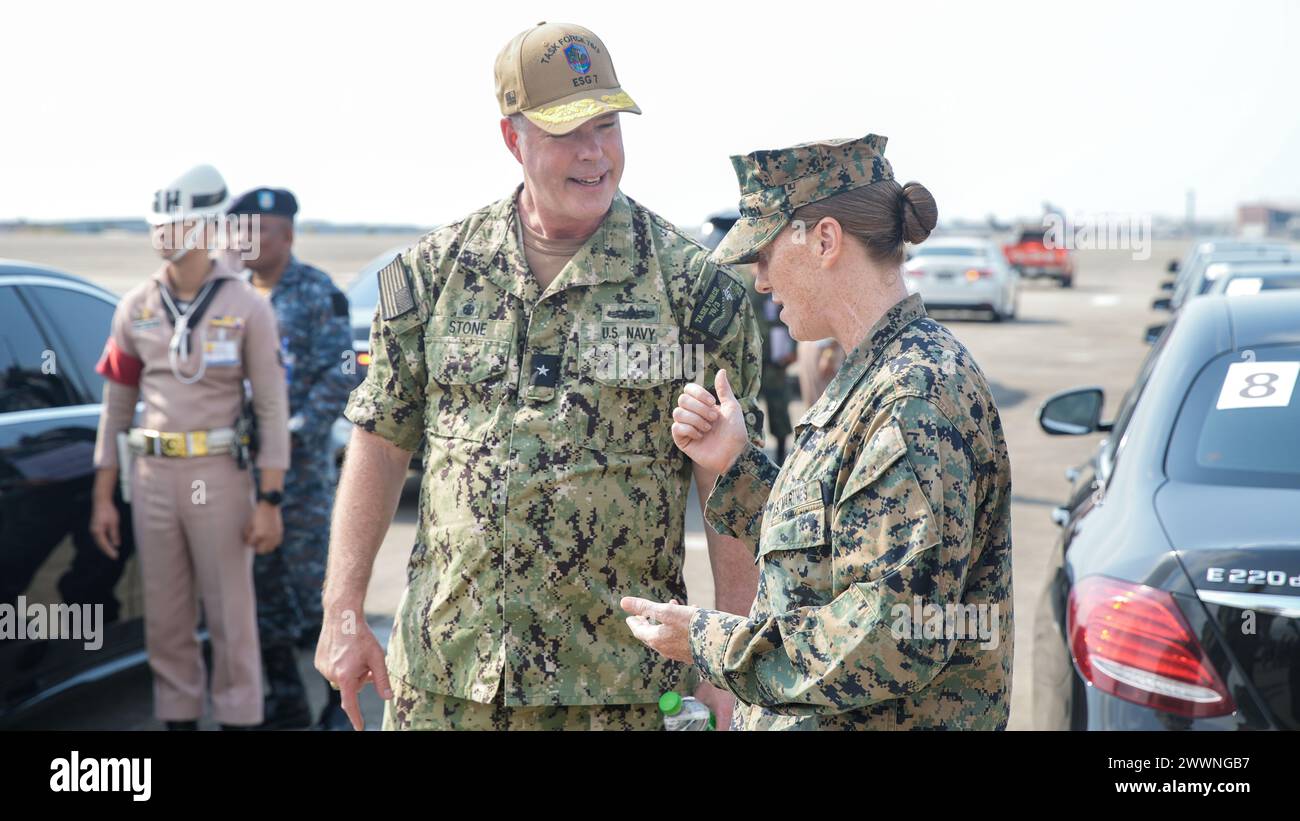 U.S. Marine Corps Lt. Col. Lindsay Mathwick, commanding officer of ...