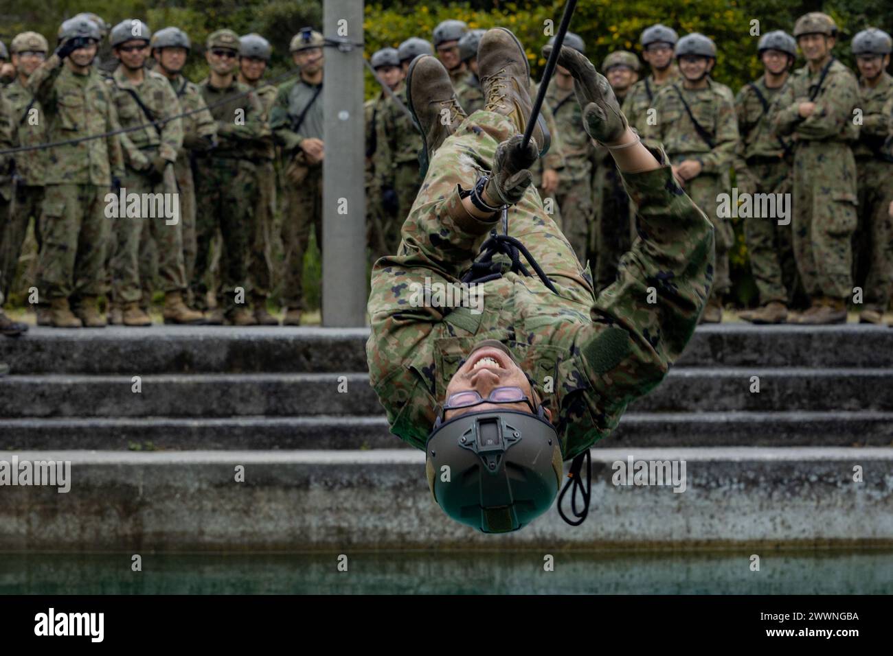 A soldier with the Amphibious Rapid Deployment Brigade Recon Company ...
