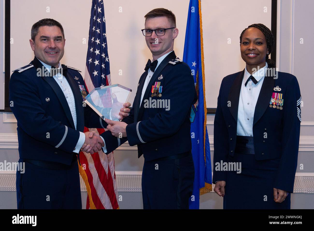 U.S. Air Force Col. Rusty Gohn, left, 436th Airlift Wing deputy ...