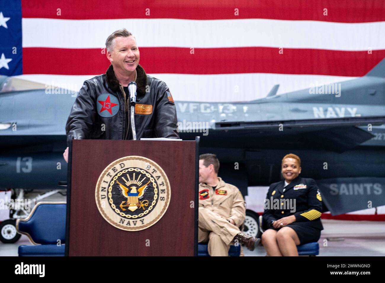 FALLON, Nevada (Feb. 13, 2024) Cmdr. Ausitn Coovert, outgoing ...