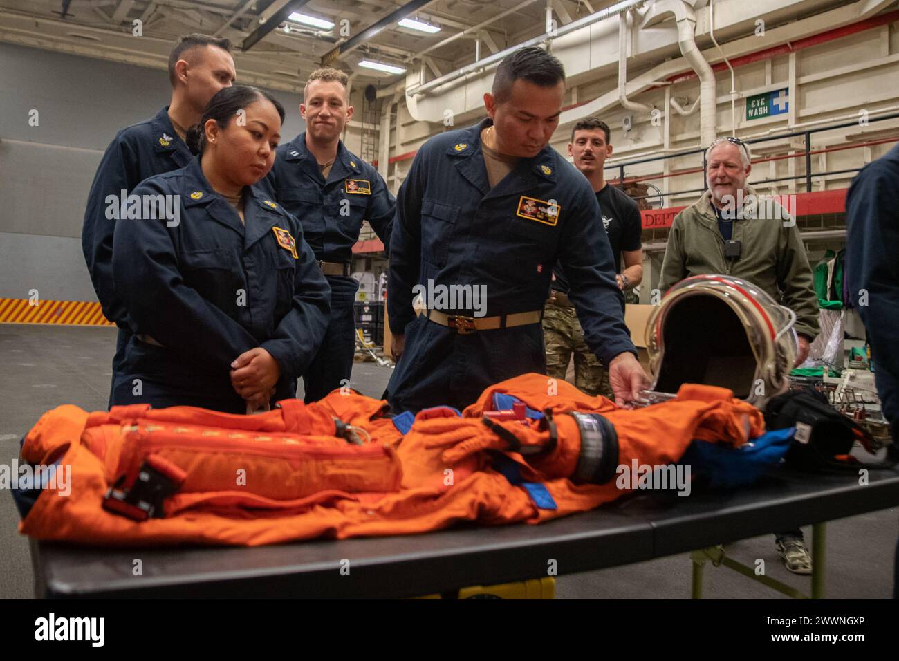 U.S. Navy Sailors assigned to Fleet Surgical Team 3 and NASA affiliates ...