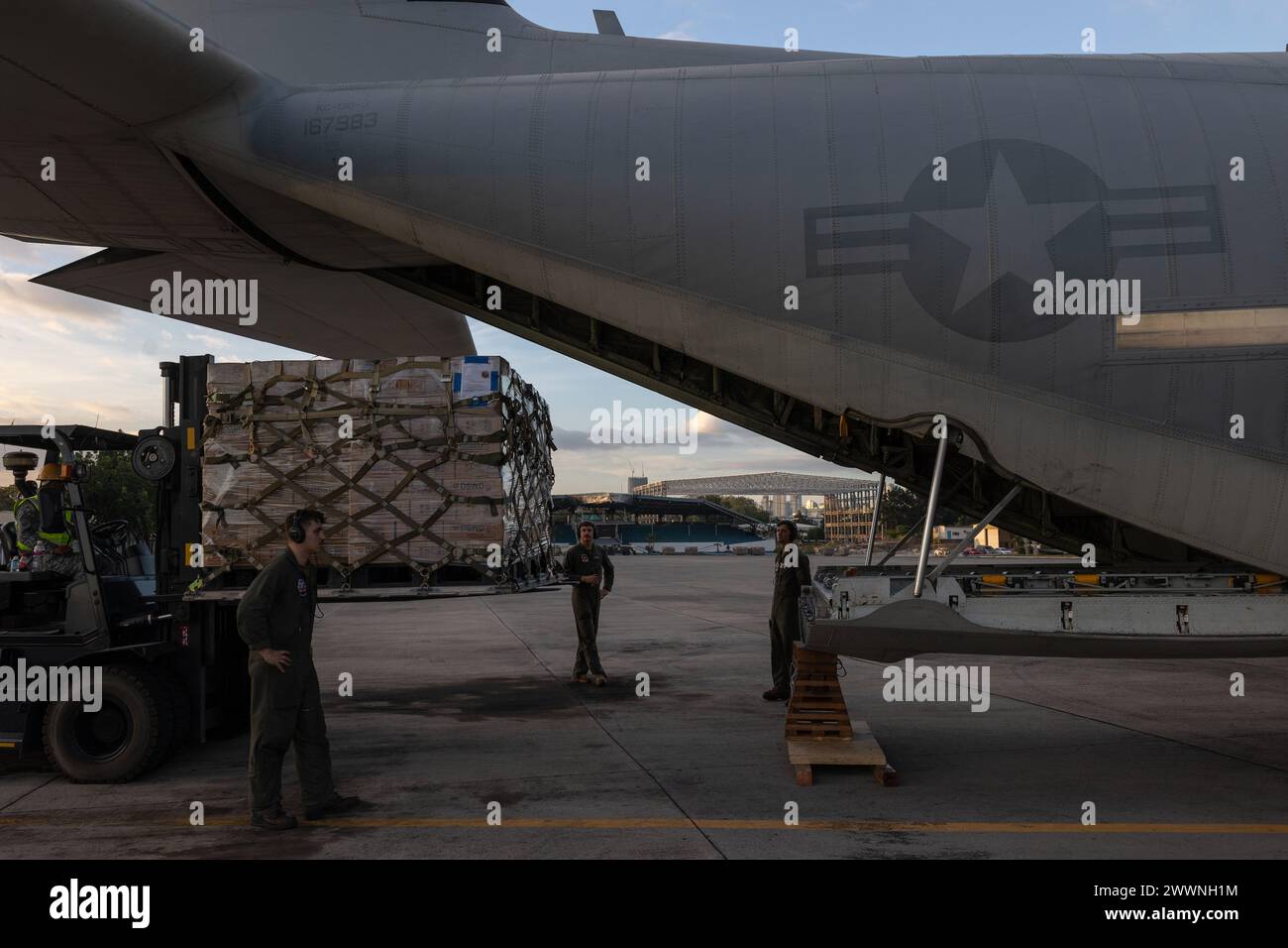 U.S. Marines with Marine Aerial Refueler Transport Squadron 152, 1st ...