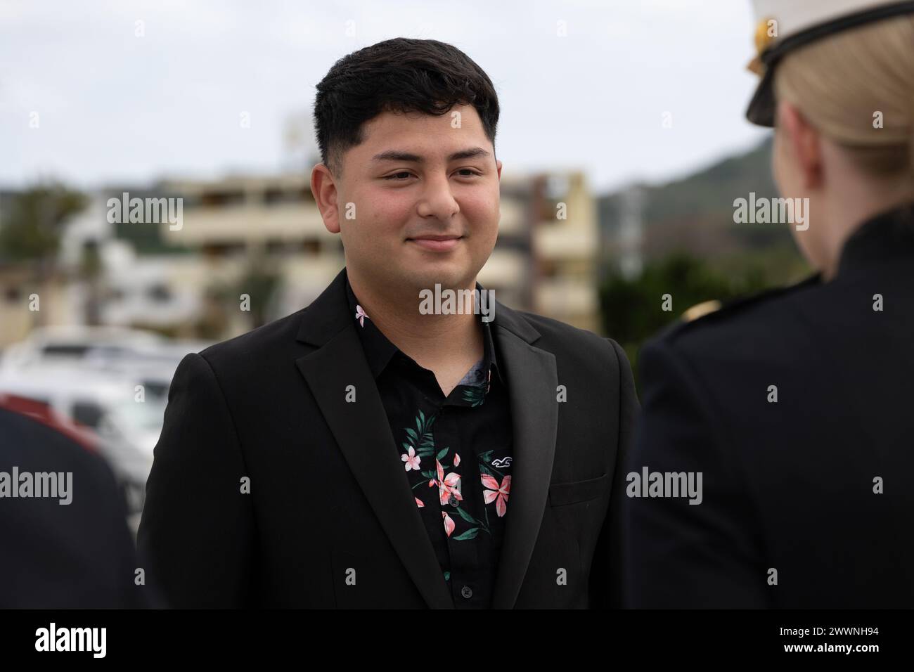 U.S. Marine Corps Pfc. Jesus Angel Ramirez Venegas stands at the ...