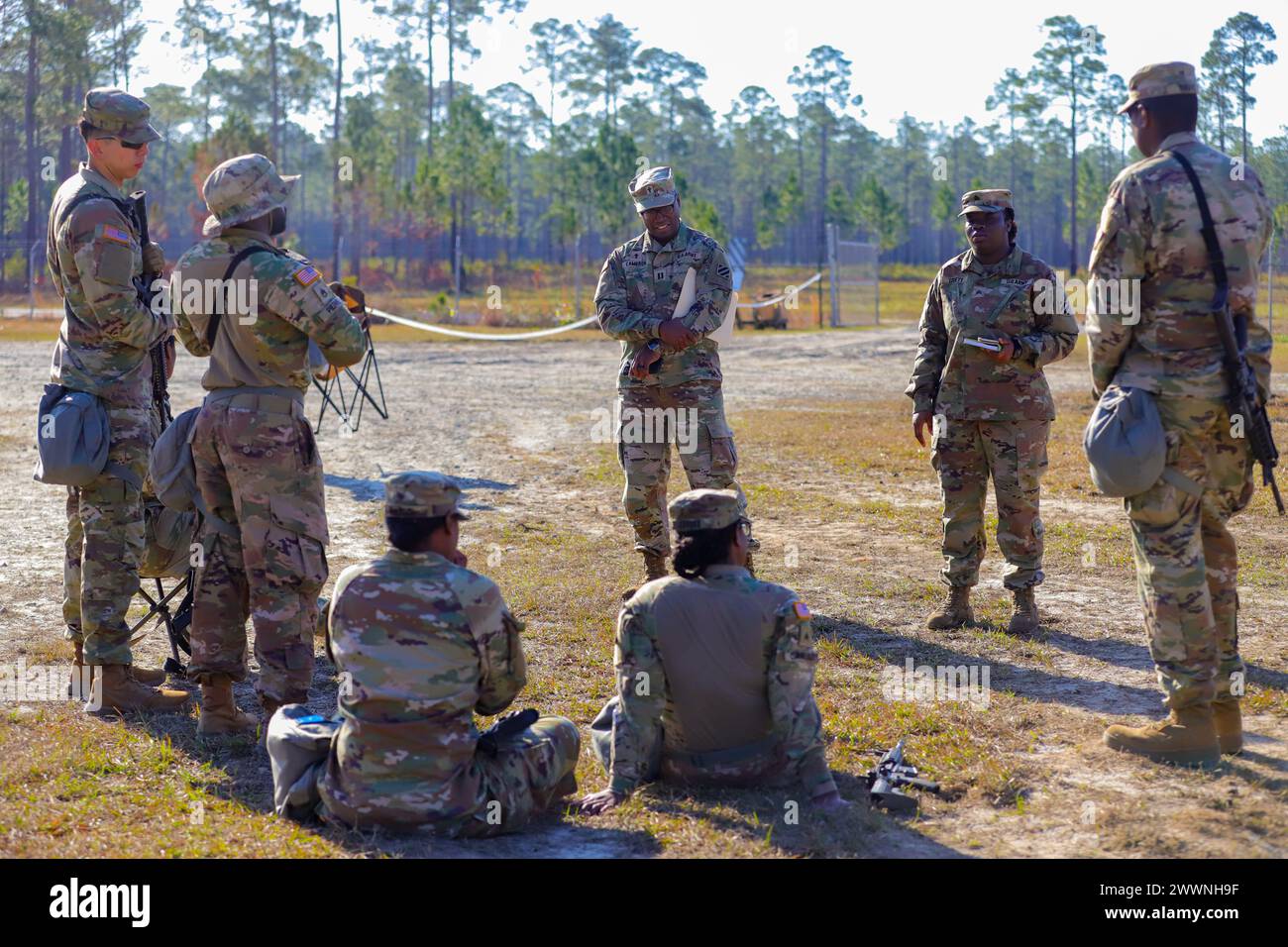 U.S. Army Capt. Phillip Cameron, center, and Sgt. Jazmyn Lovett ...