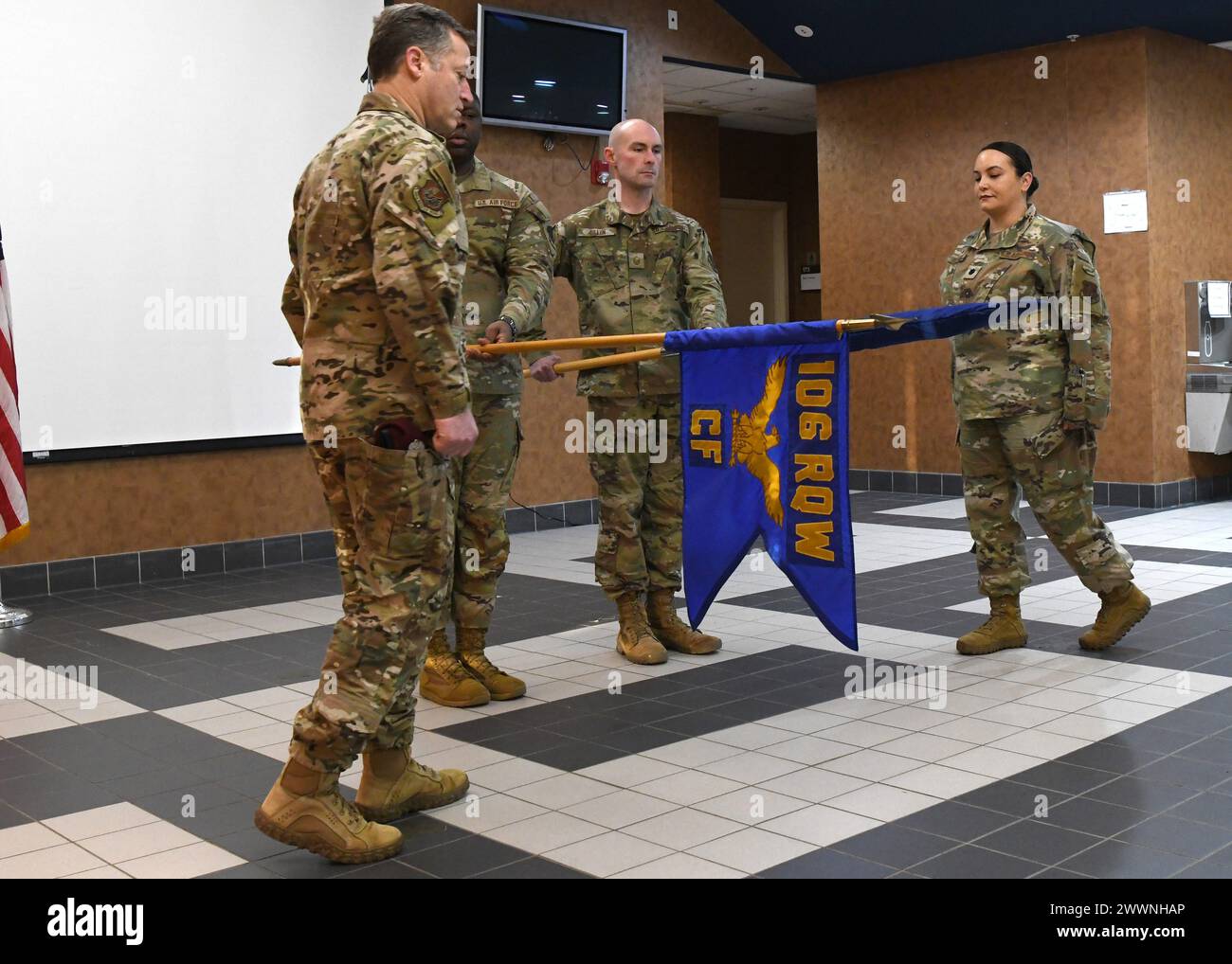 Members of the 106th Rescue Wing Communication Flight retire their unit ...