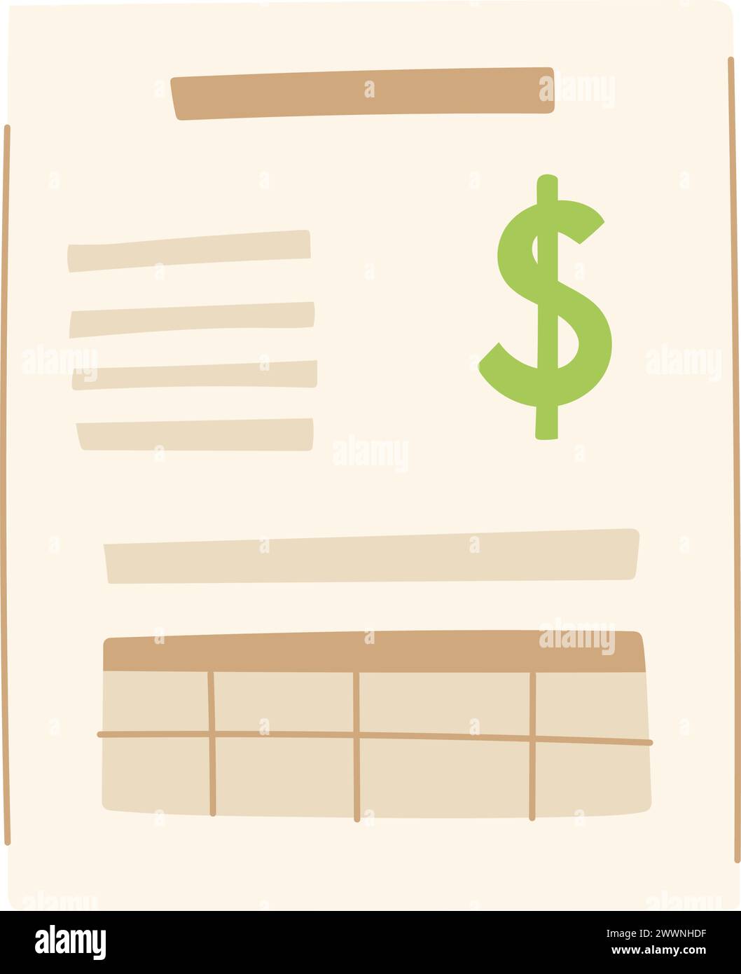 graph financial report cartoon vector illustration Stock Vector Image ...