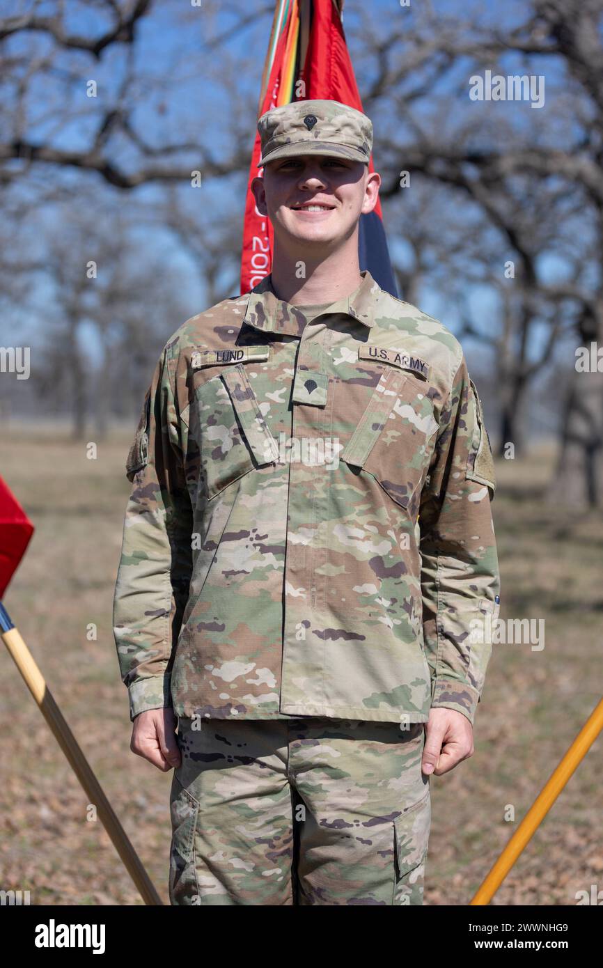 Spc. Tyler Lund, a satellite communication systems operator-maintainer ...