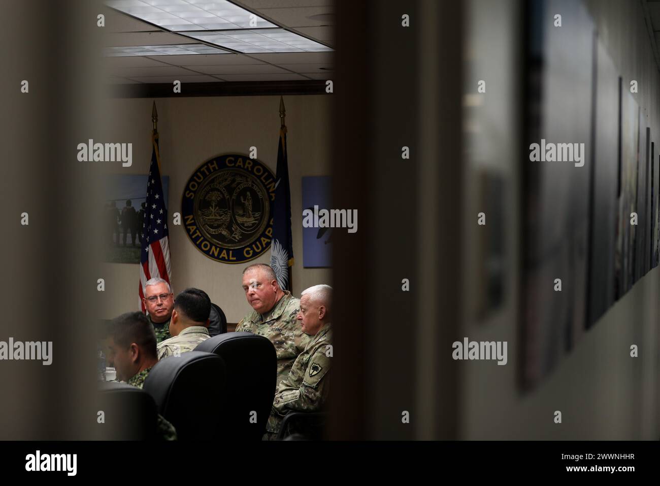 U.S. Army Maj. Gen. Van McCarty, the adjutant general for South Carolina, U.S. Army Brig. Gen ...