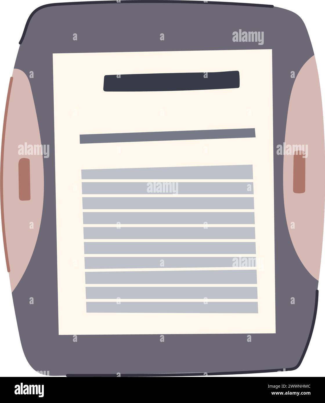 school e-reader cartoon vector illustration Stock Vector Image & Art ...