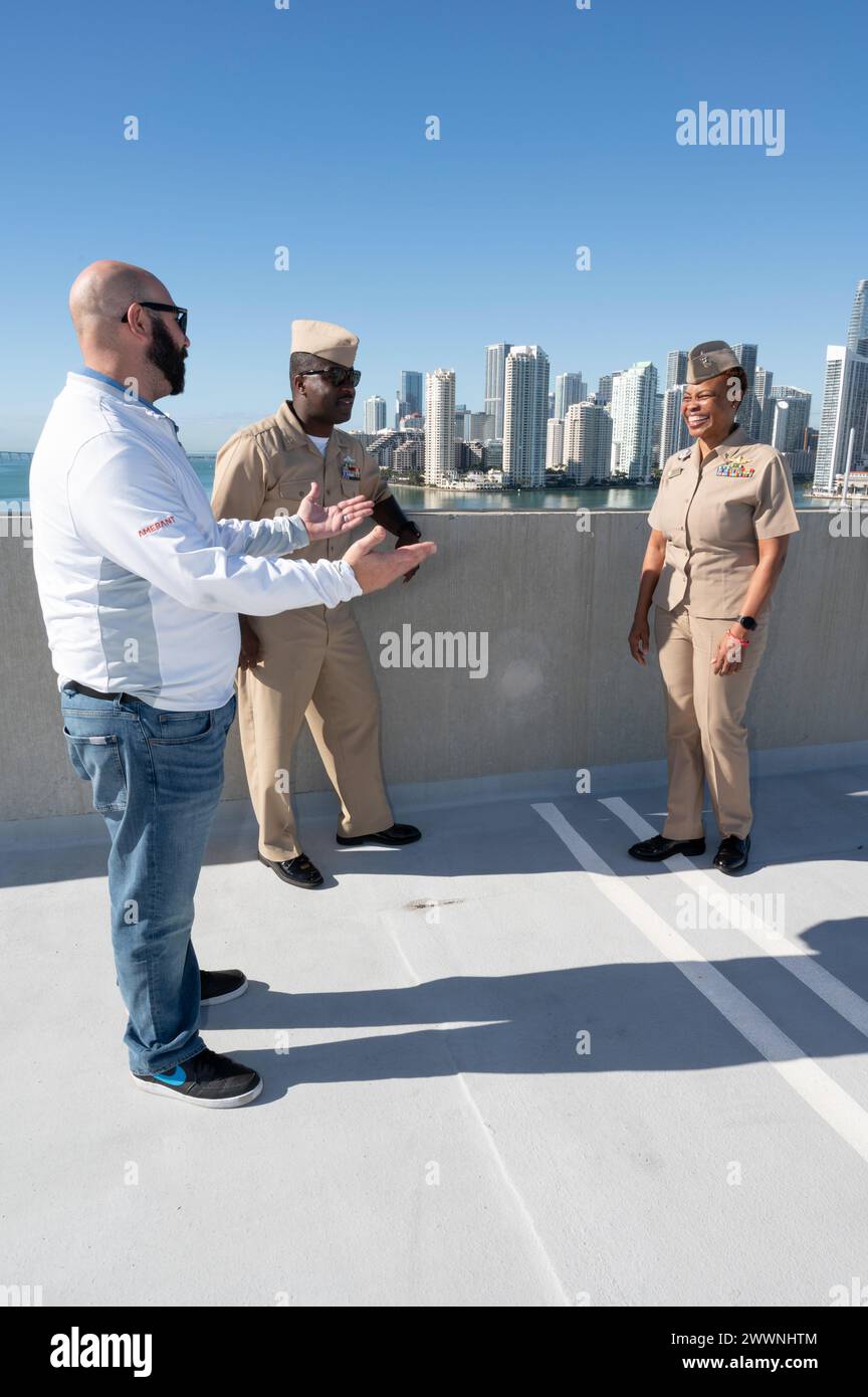 MIAMI (Feb. 23, 2024) Port of Miami Public Information Officer, Alfredo ...