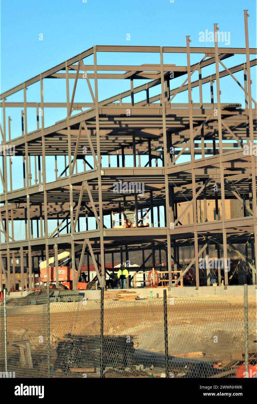 The construction area for a new $28.08 million barracks building is ...