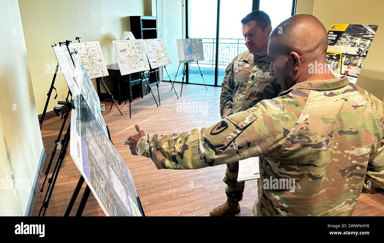 Sgt. Maj. of the Army Michael Weimer visits a family housing unit on U ...