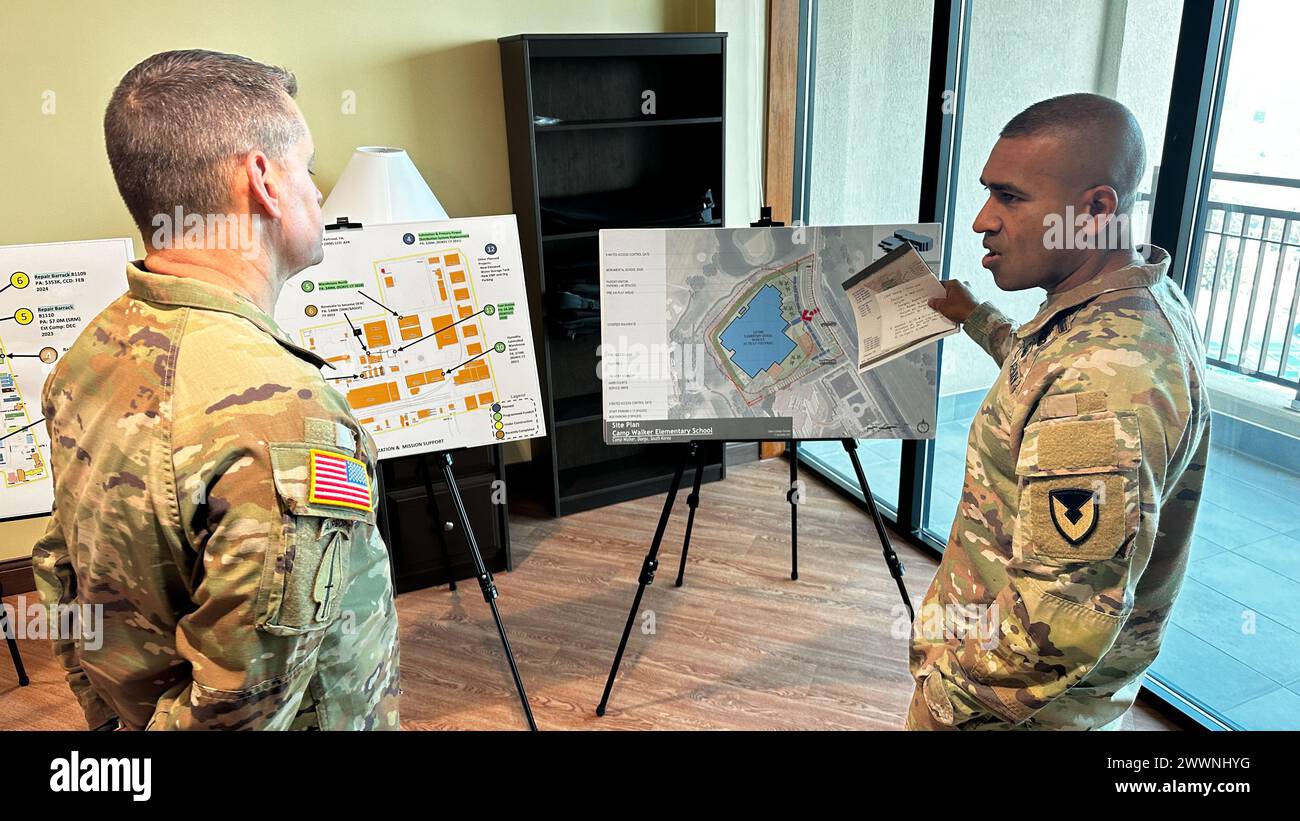 Sgt. Maj. of the Army Michael Weimer visits a family housing unit on U ...