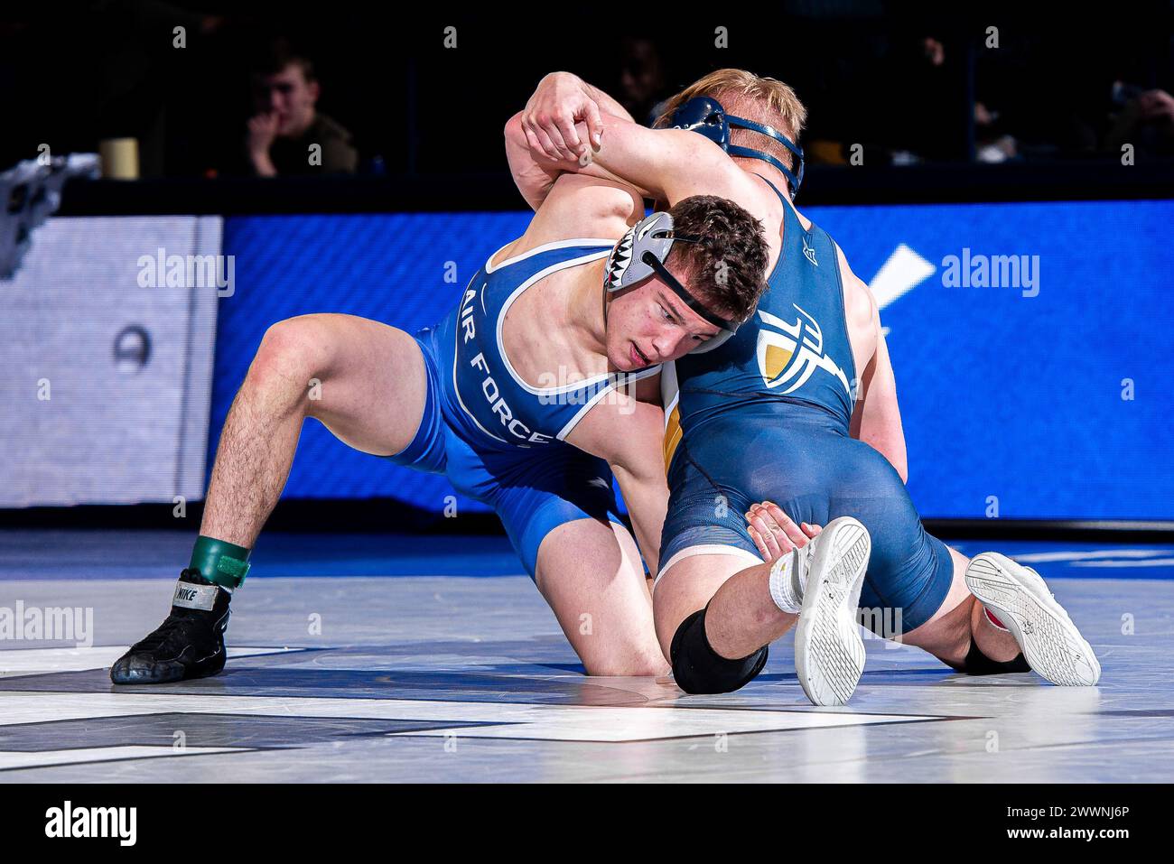 U.S. AIR FORCE ACADEMY, Colo. -- Air Force wrestler Joe Fernau grapples ...
