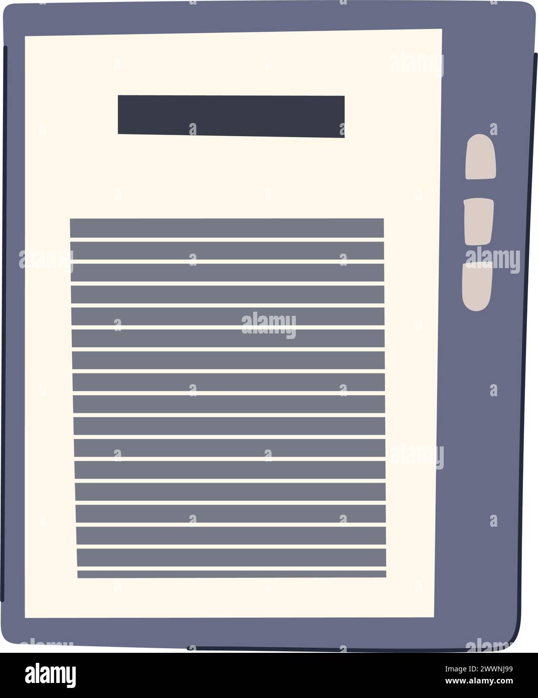 reader e-reader cartoon vector illustration Stock Vector Image & Art ...