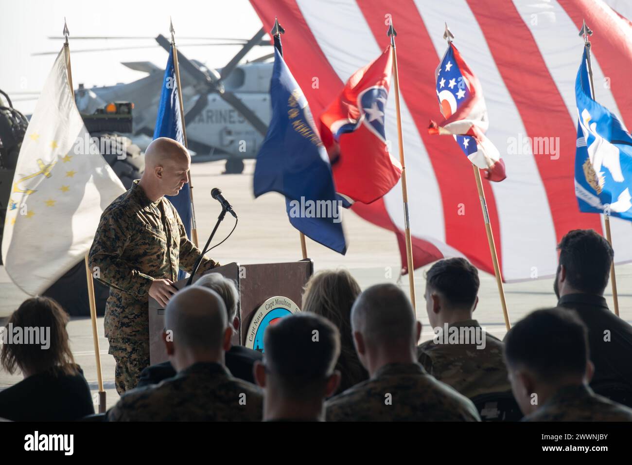 U.S. Marine Corps Lt. Col. Nicholas J. Harvey, the commanding officer ...