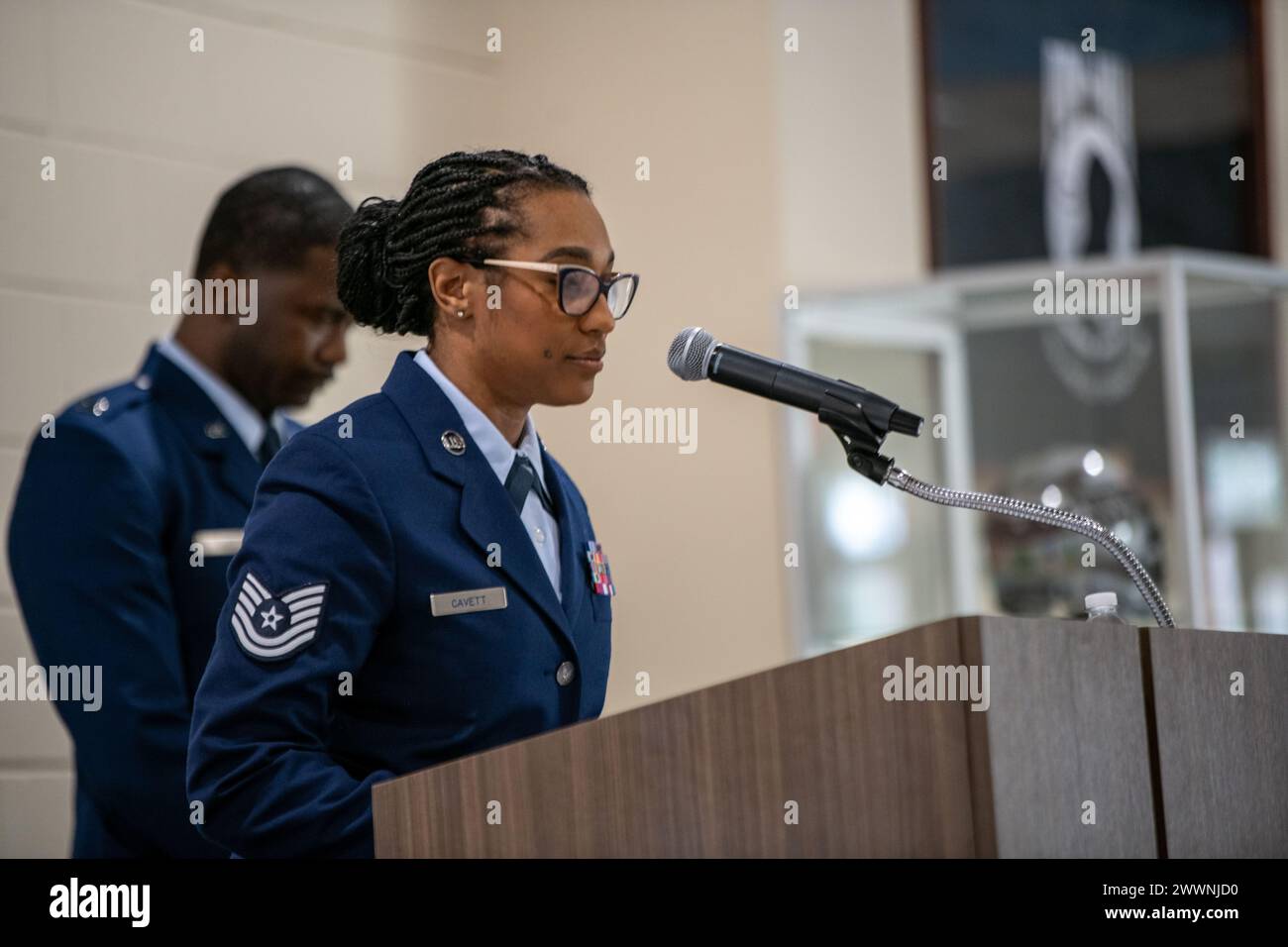 Tech. Sgt. Jonnequia Cavett with the 172nd Airlift Wing, Jackson ...