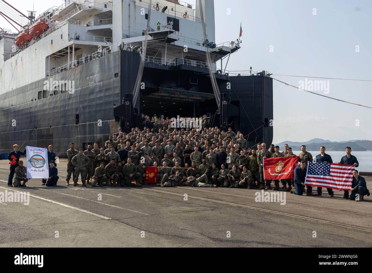 U.S. Marines with 3rd Marine Logistics Group, U.S. Navy Sailors with ...