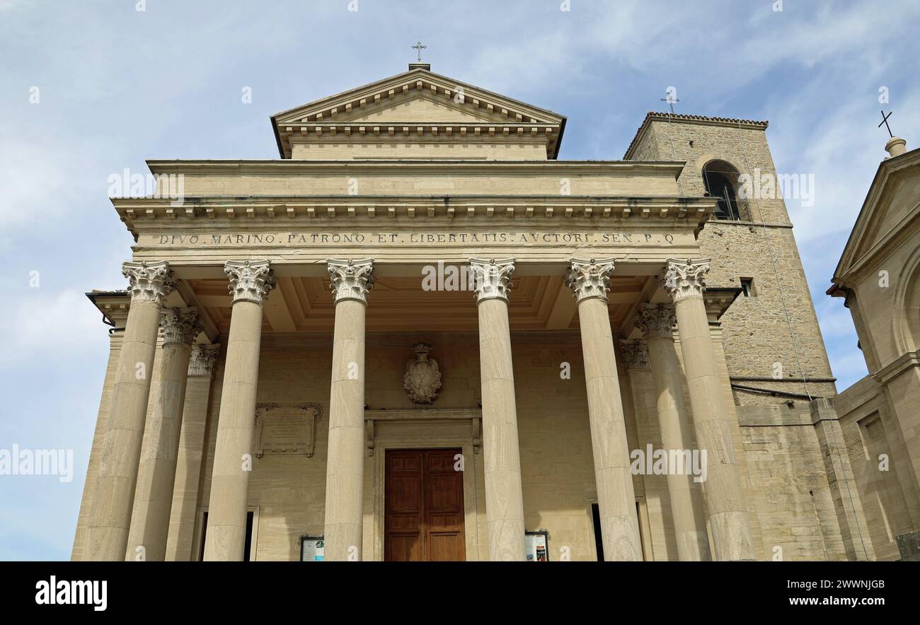 Basilica of Saint Marinus in San Marino adjacent to the Church of Saint ...