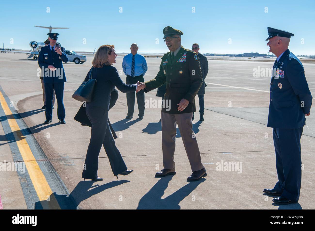 Deputy Secretary of Defense Kathleen H. Hicks greets U.S. Northern ...