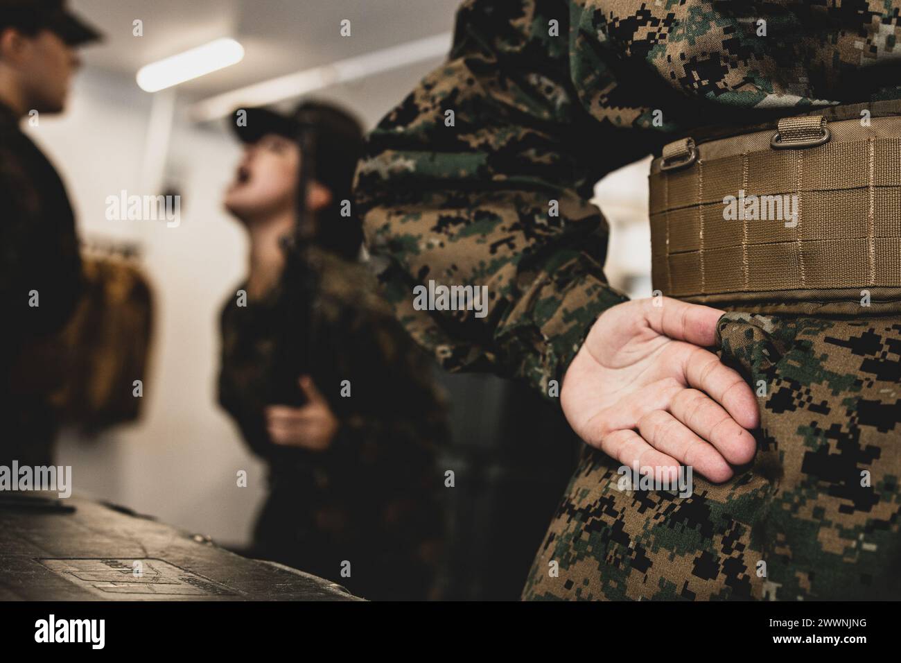 U.S. Marine Corps recruits with Mike Company, 3rd Recruit Training ...