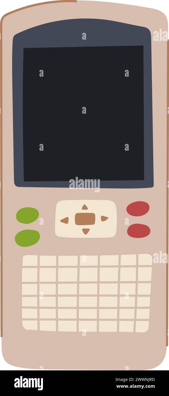 accounting graphing calculator cartoon vector illustration Stock Vector ...