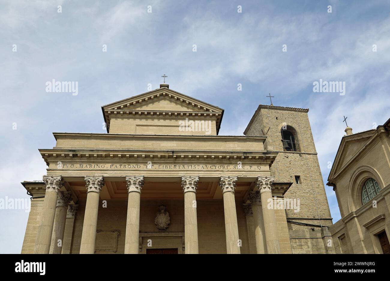 Basilica of Saint Marinus in San Marino adjacent to the Church of Saint ...