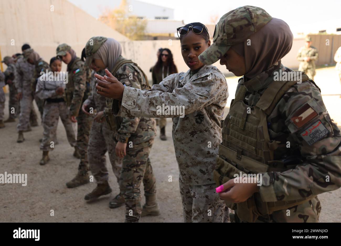 U.S. Marine Corps Sgt. Chyna Gibbs, a combat marksmanship coach ...