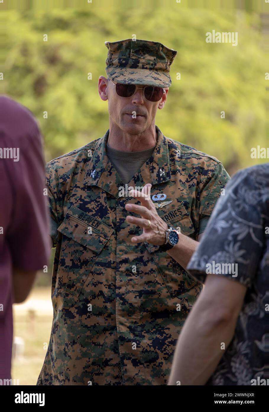 U.S. Marine Corps Col. Jeremy Beaven, commanding officer of Marine ...