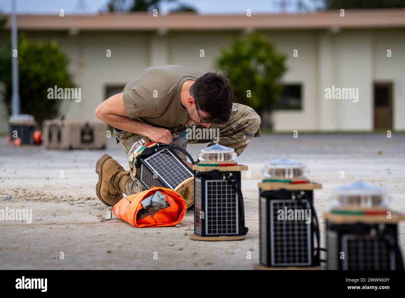 U.S. Air Force Airman 1st Class Marcus Bradley, 18th Civil Engineer ...