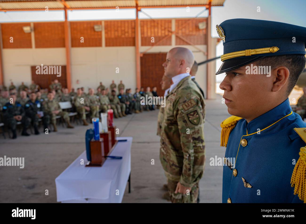 Members of Joint Task Force-Bravo and the Honduran Air Force stand ...