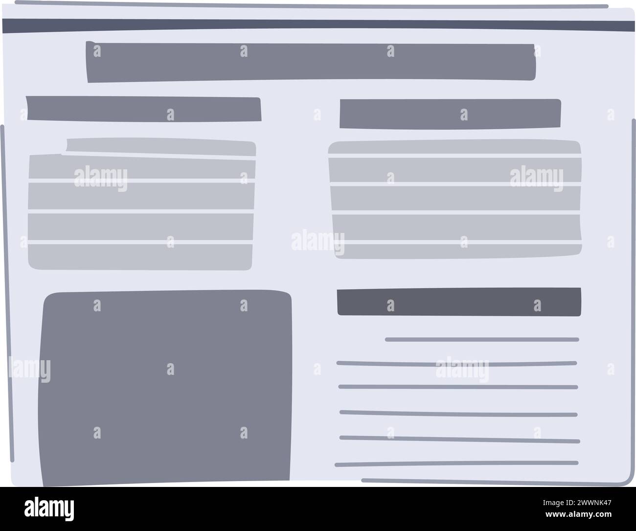 article financial newspaper cartoon vector illustration Stock Vector ...