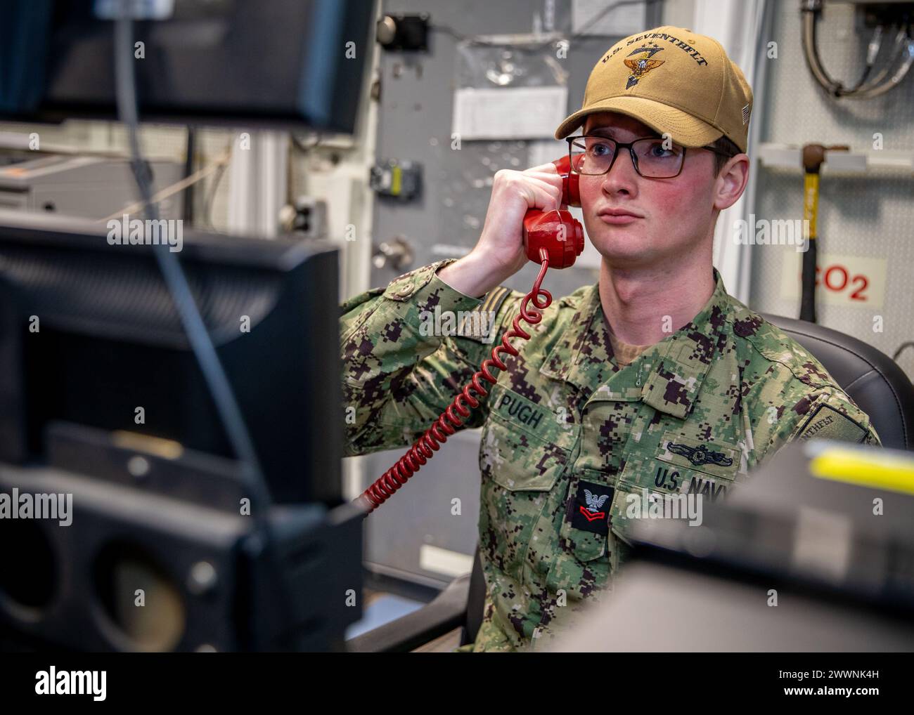 YOKOSUKA, Japan (Feb. 16, 2024) Intelligence Specialist 2nd Class James ...