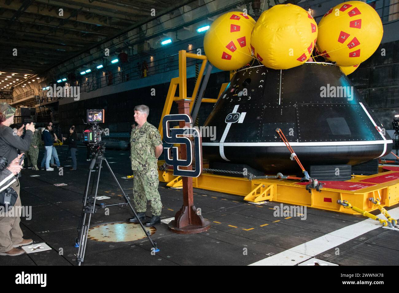U.S. Navy Capt. David Walton, commanding officer of USS San Diego (LPD ...