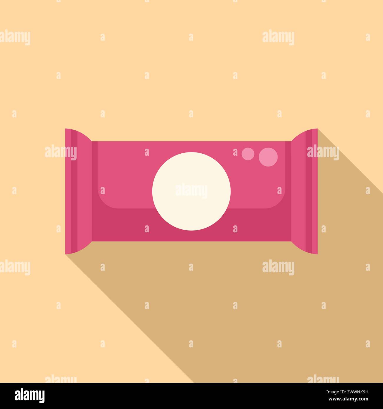 Snack bar icon flat vector. Biscuit nut food. Fast food lunch packet ...