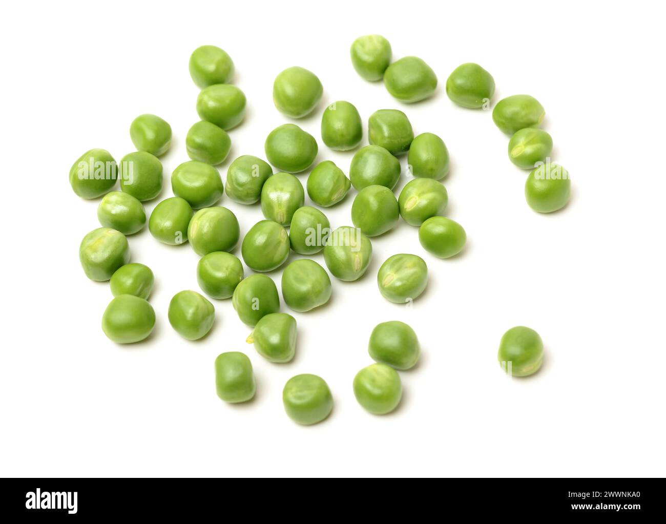 Fresh peas isolated on white background Stock Photo - Alamy