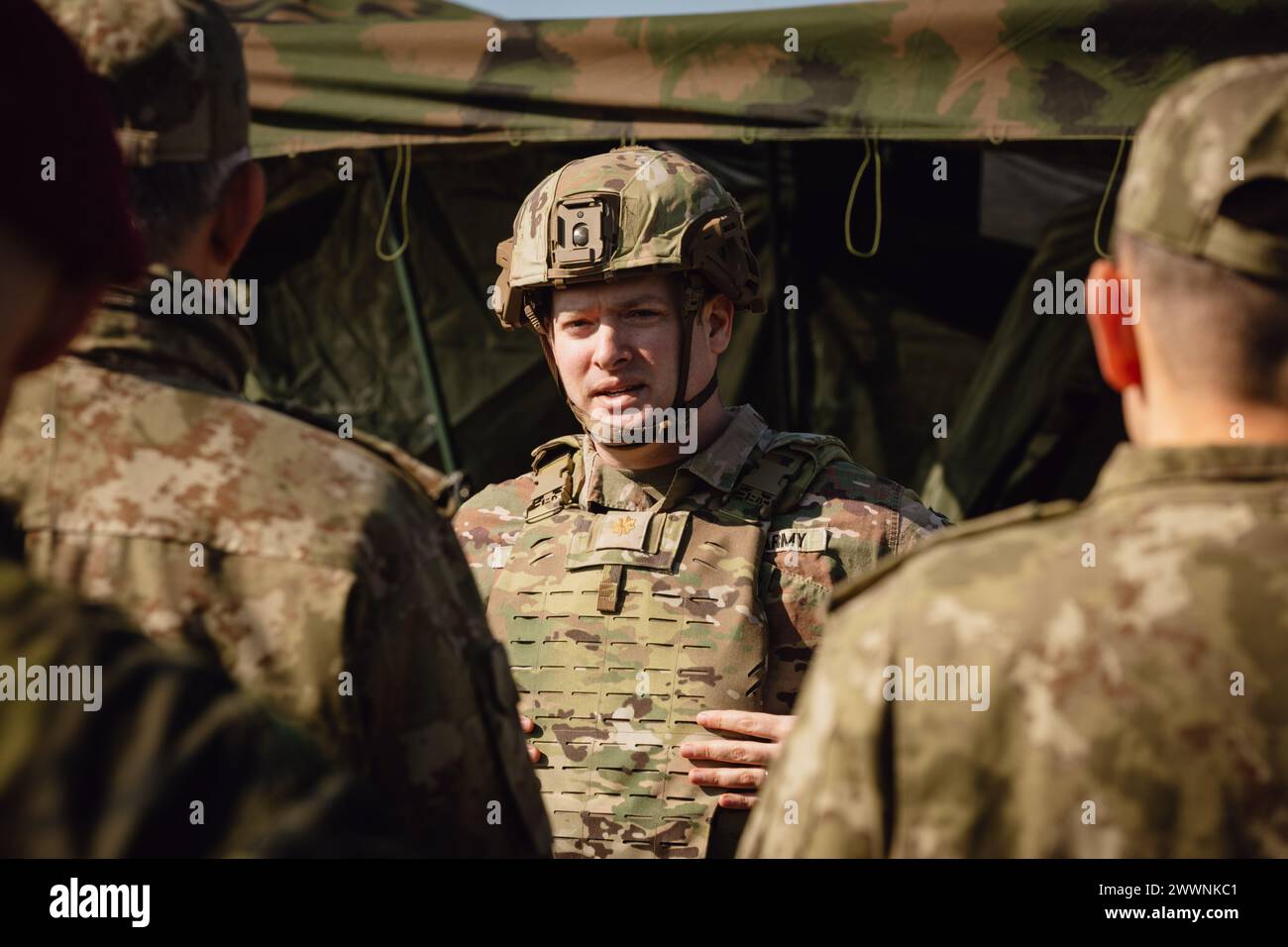 U.S. Army Maj. Ryan George, operations officer, 1st Battalion, 9th ...