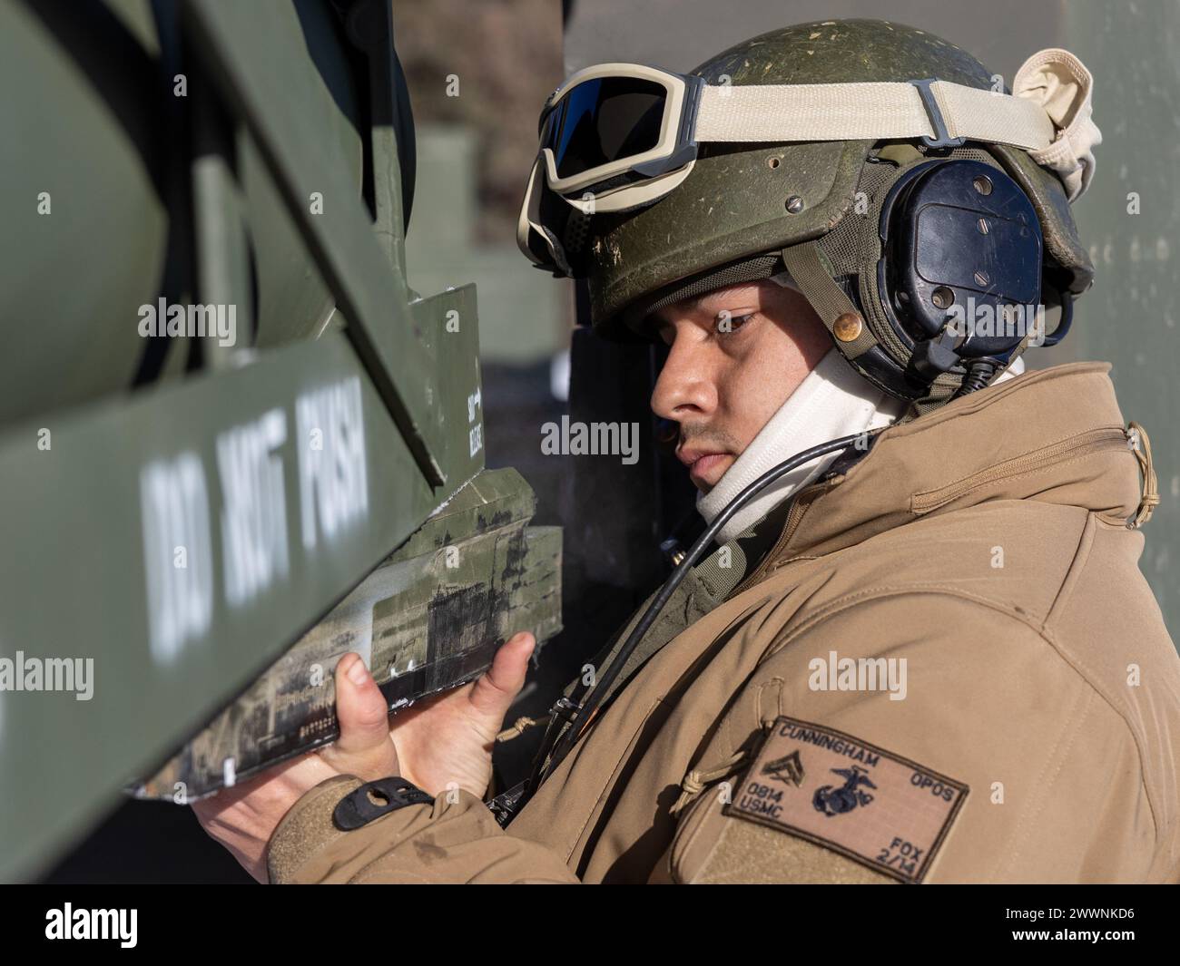 U.S. Marine Corps Cpl. Cody Cunningham, a High Mobility Artillery ...
