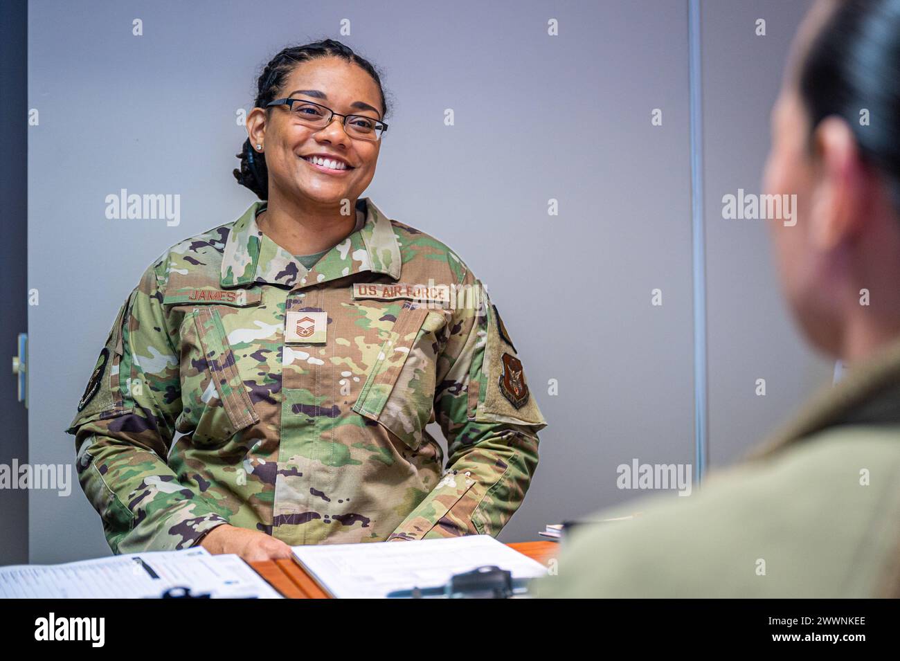 Senior Master Sgt. Janay James, the 911th Aeromedical Staging Squadron ...